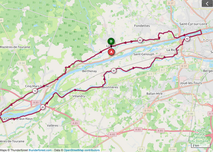 Les circuits vélo - Ville de Luynes (Indre-et-Loire)