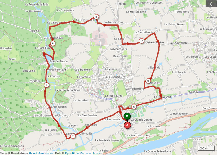 Les circuits de la F.F.C.T. 37 - Ville de Luynes (Indre-et-Loire)